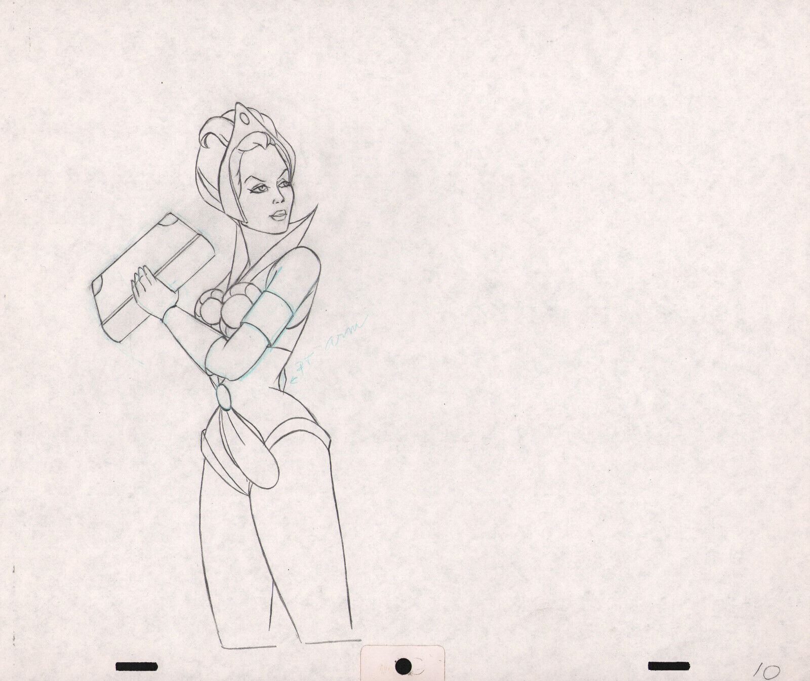 Teela from the Masters of the Universe Animation Pencil Art #10 - 1980s ...