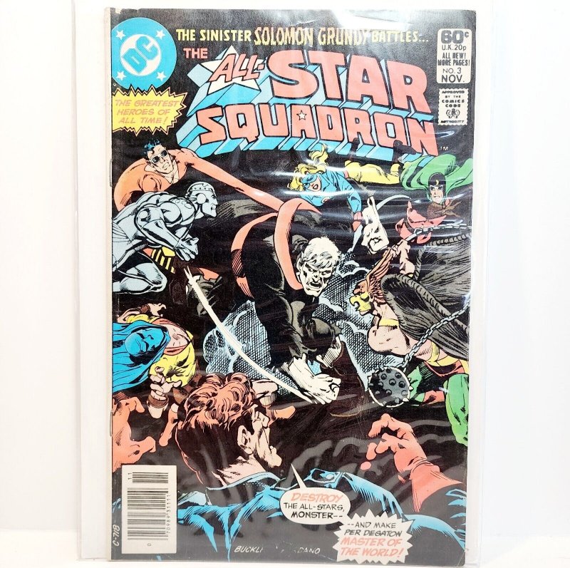 1981 DC Comics All Star Squadron #3 Comic Book Vintage Solomon Grundy ...