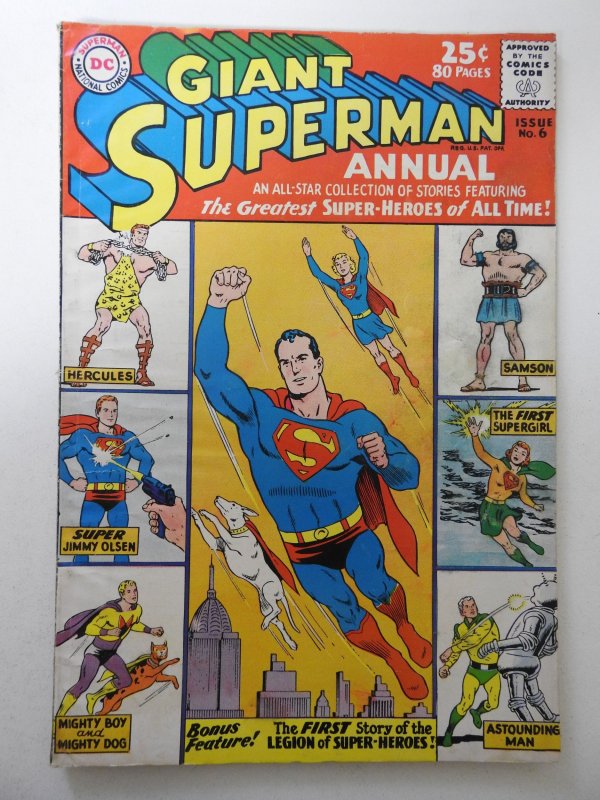Superman Annual #6 (1963) VG/FN Condition! 1/2 in spine split, 1/2 in ...