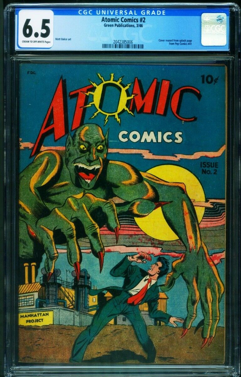 Atomic Comics #2 cgc 6.5 1946-Pre-Code Horror-Matt Baker-2042385006 ...