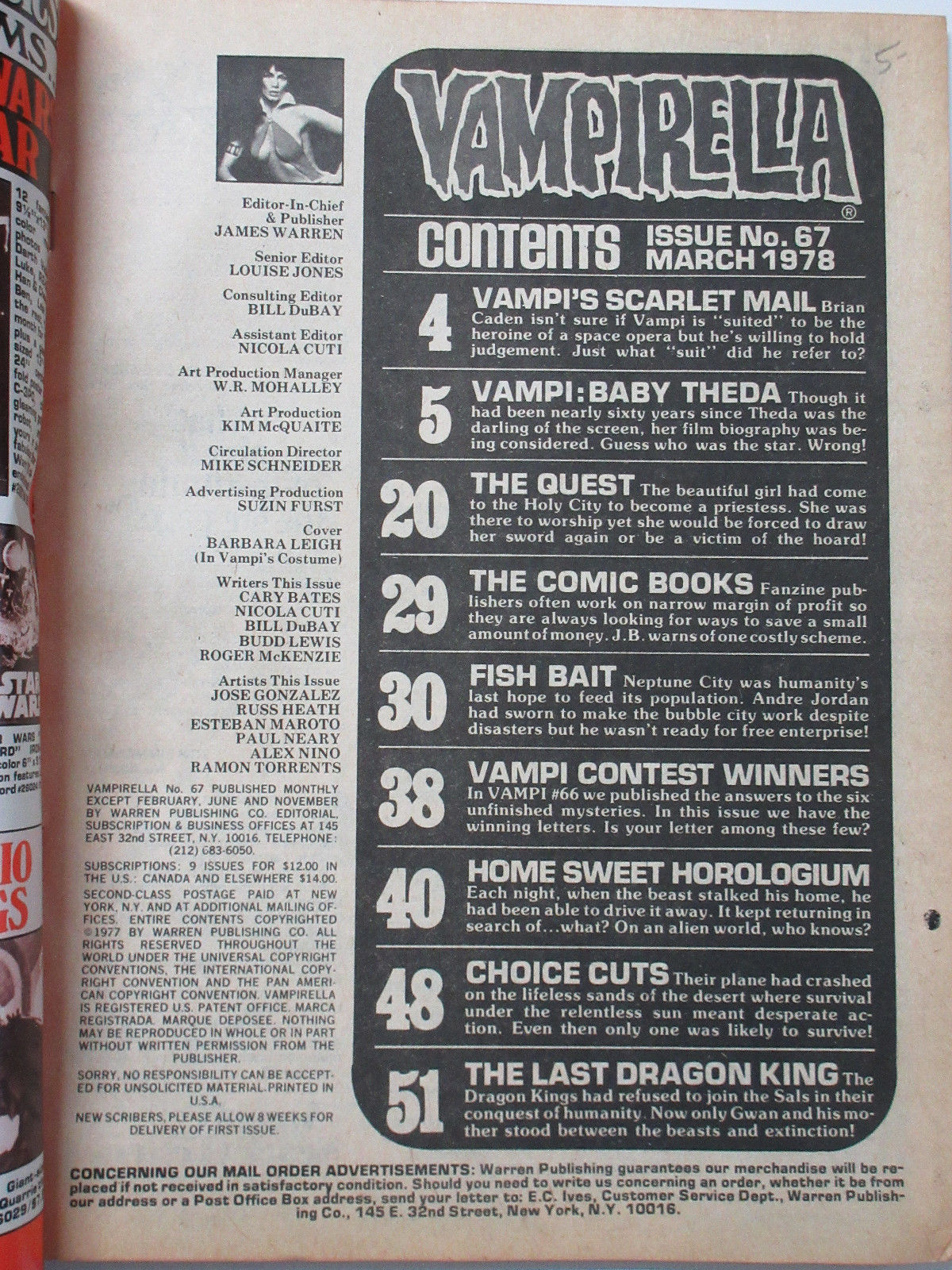 Vampirella #67 + 76 Barbara Leigh Covers Vampi + Pantha Goes to ...