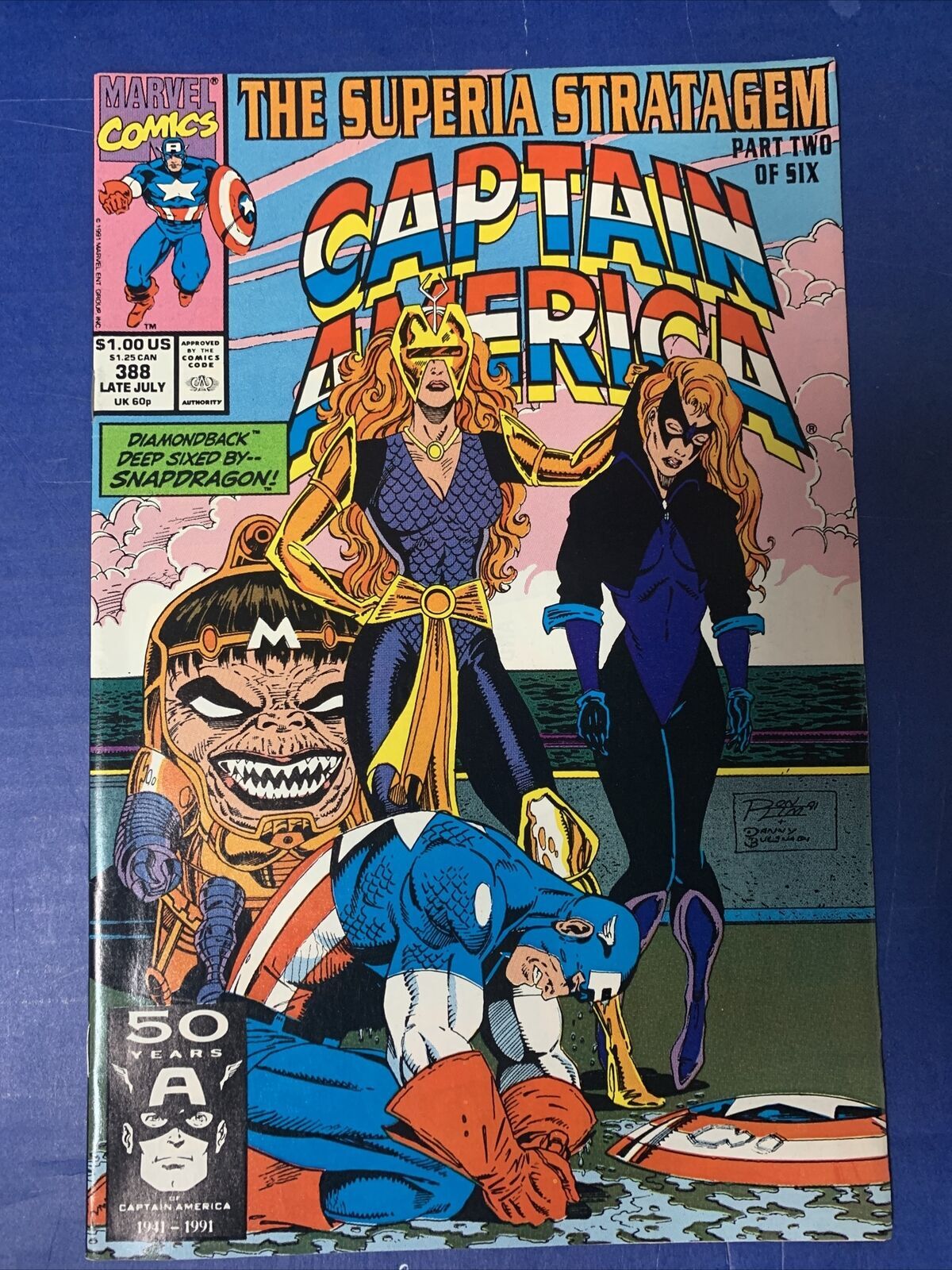 Captain America #388 battles MODAM from Late July 1991 Avengers DM ...