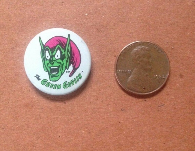 The Green Goblin Pinback Button Spider-Man Villain 1979 Vintage Marvel ...