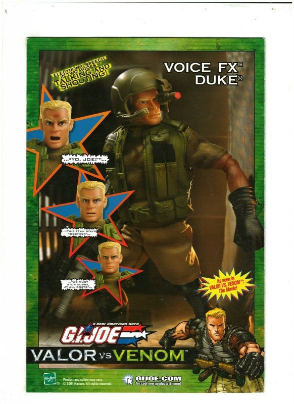 G.I. Joe Valor vs. Venom FN/VF 7.0 Hasbro 2004 Snake-Eyes vs. Storm ...