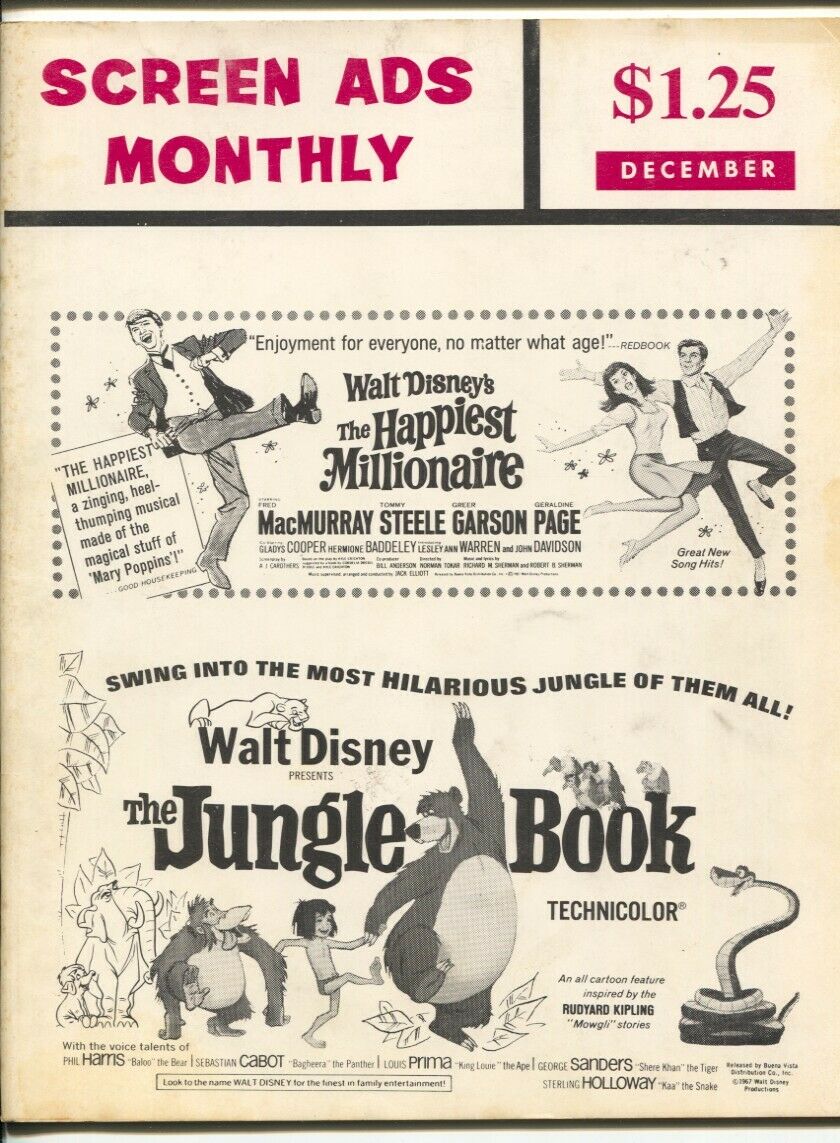Screen Ads Monthly #3 1967-repros of vintage movie posters & ads-Walt ...