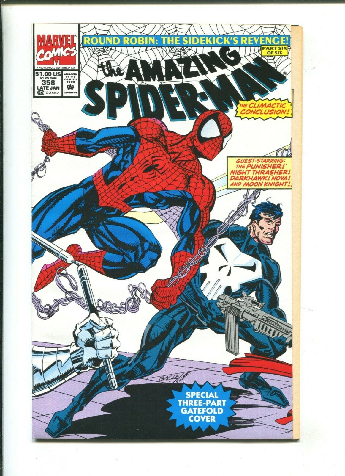 AMAZING SPIDER-MAN #358 - ROUND ROBIN "The Fisherman Collection" (9.2 ...