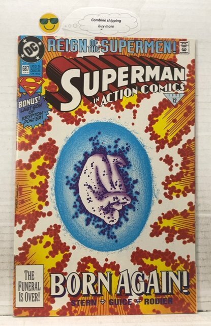 Action Comics #687 (1993) with poster Superman | Comic Books - Modern ...