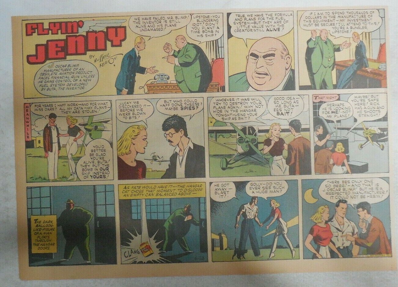Flying Jenny Sunday Page by Russell Keaton from 6/23/1940 Size: 11 x 15 ...