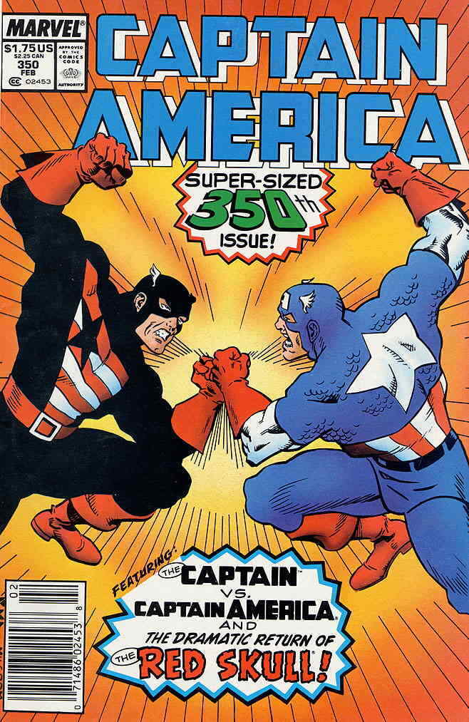 Captain America (1st Series) #350 (Newsstand) FN; Marvel | Mark ...