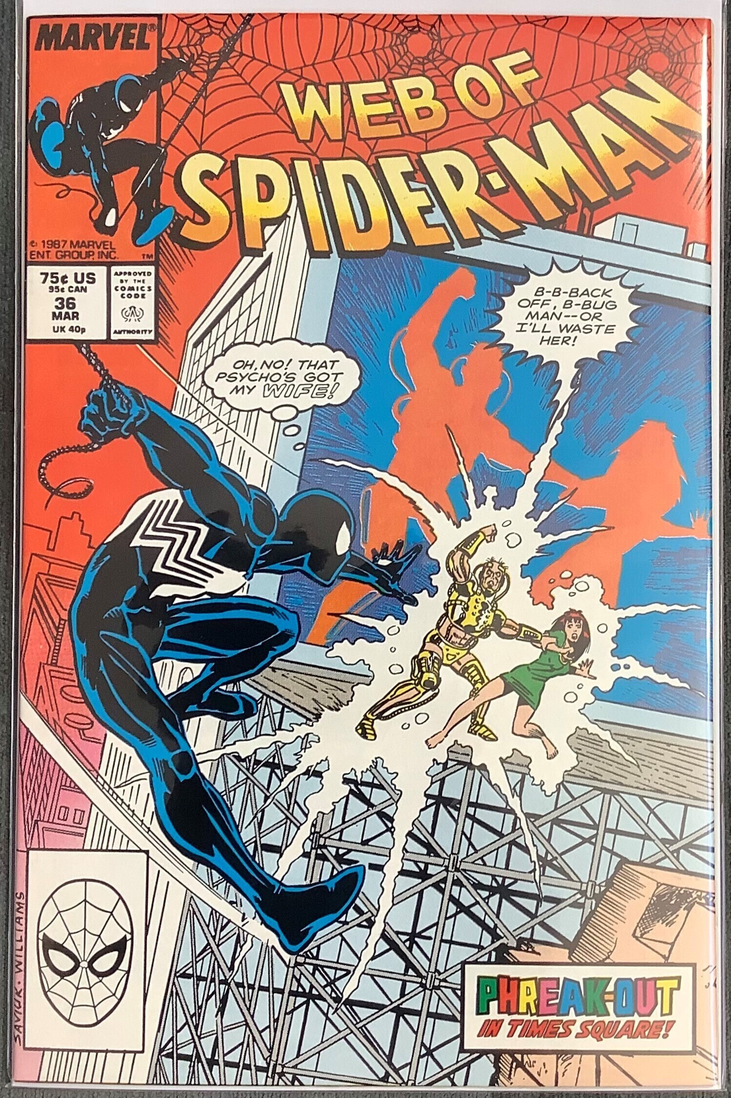 Web of Spider-Man #36 (1988, Marvel) First appearance of Tombstone. NM+ ...
