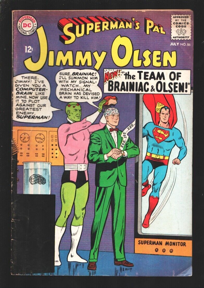 Superman's Pal Jimmy Olsen #86 1965-Brainiac cover-Jimmy's D-Day ...
