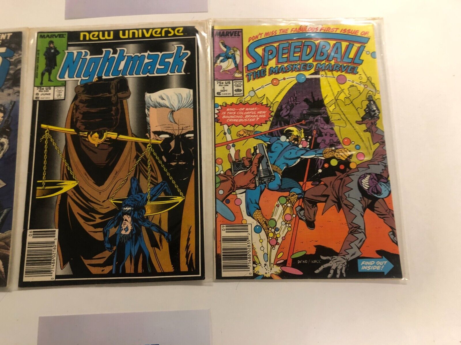 3 Marvel Comics Speedball #1 Nightmask #8 Shield #1 Hulk Thor 100 KE5 ...