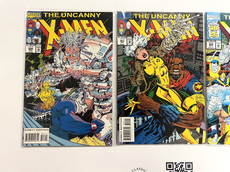 3 The Uncanny X-Men Marvel Comic Books #304 305 306 Thor Defenders X ...