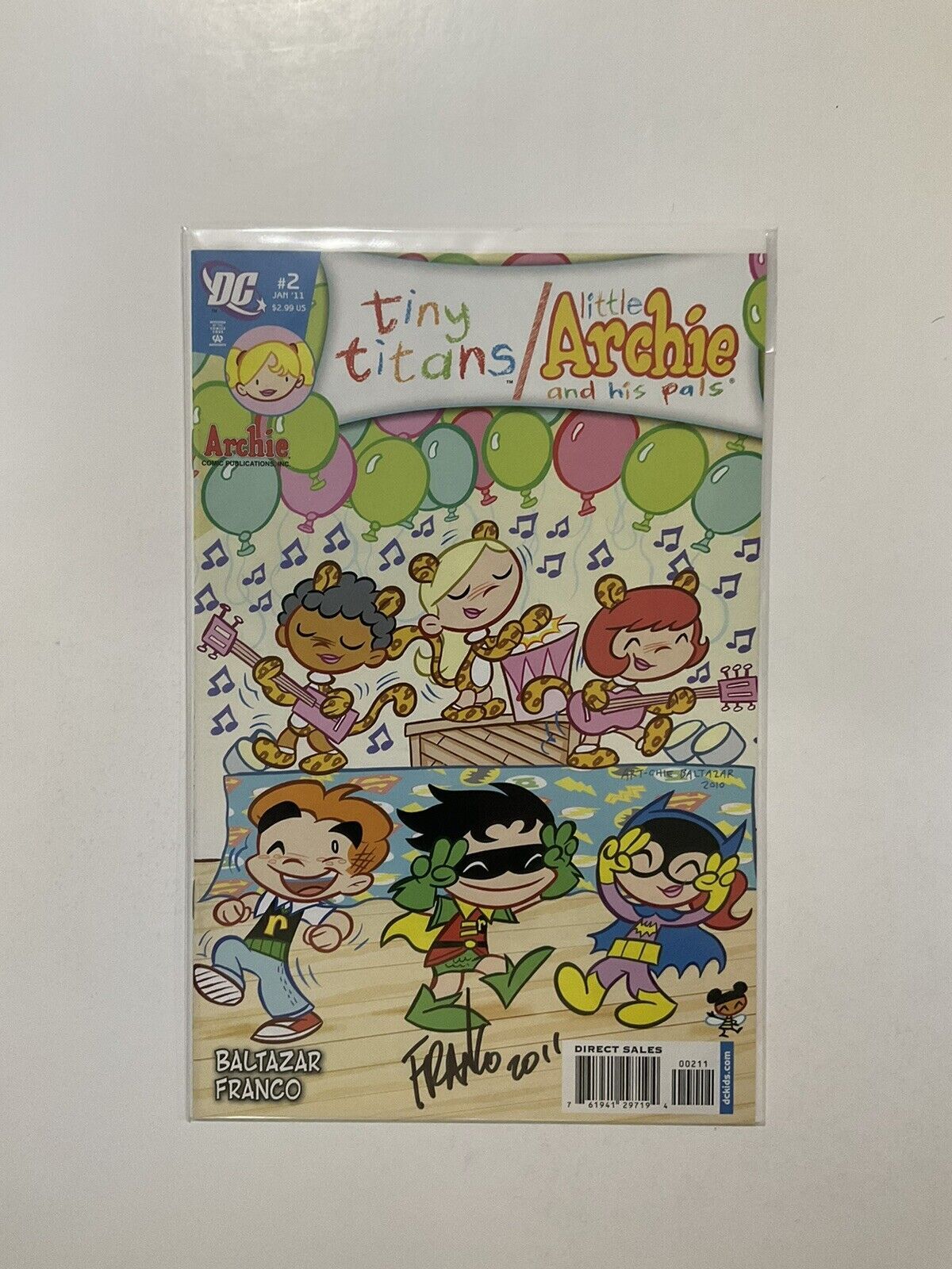 Tiny Titans Little Archie And His Pals 2 Near Mint Signed Franco Dc ...