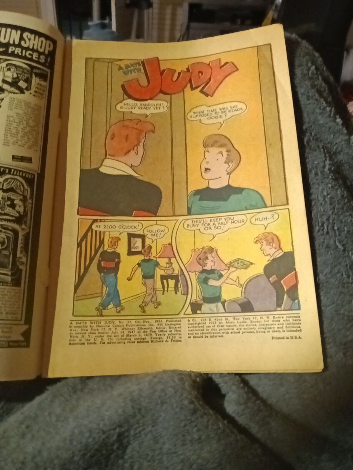 A DATE WITH JUDY 37 DC Comics 1953 Golden Age Good Girl Art Pre-code TV ...