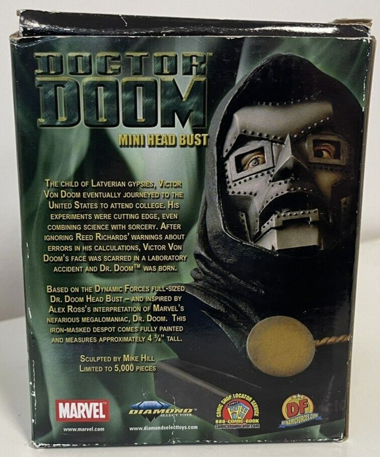 Diamond Select Doctor Doom Mini Head Bust Statue Based On Art By Alex Ross | Comic Collectibles ...