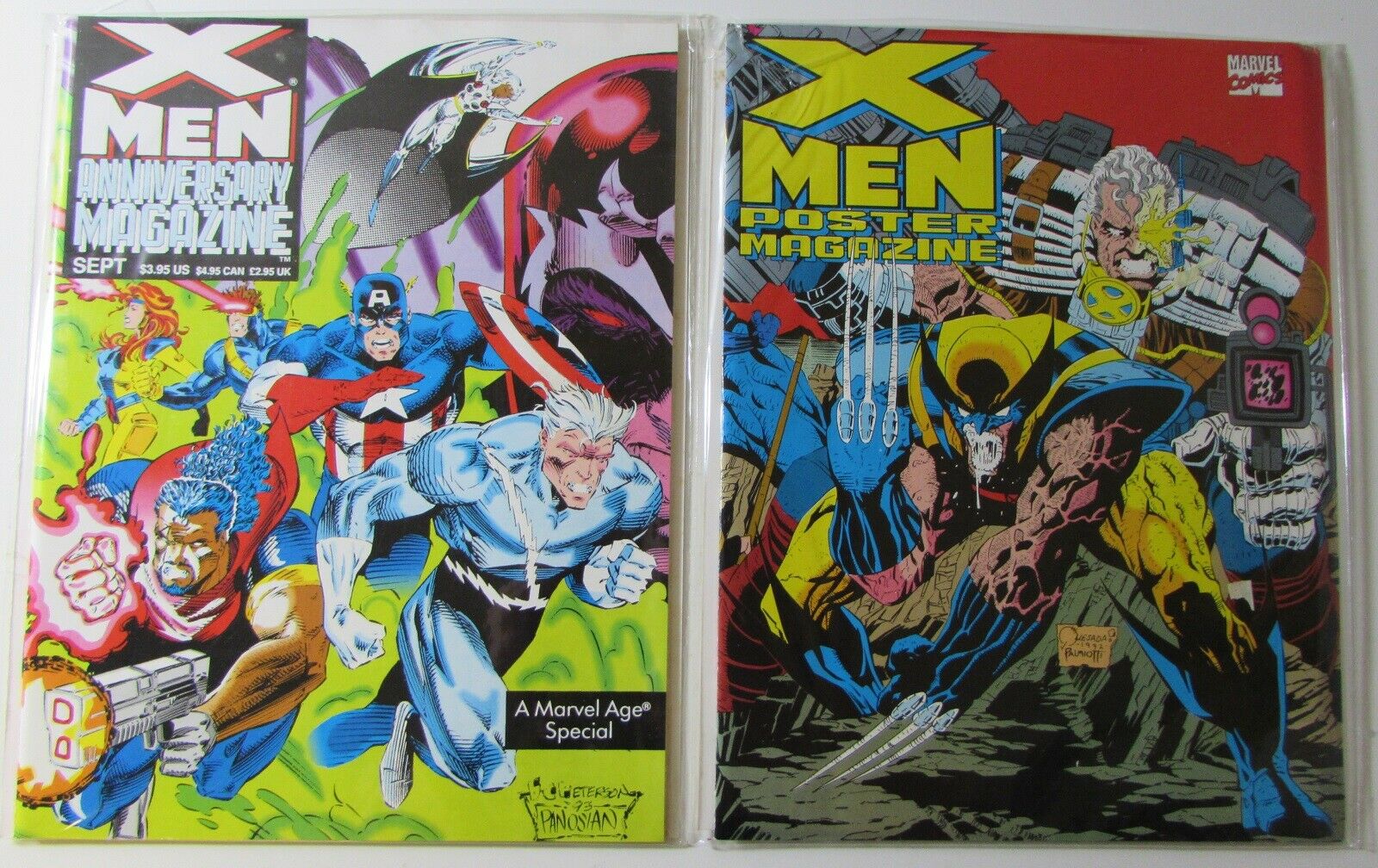Marvel Comics X MEN Poster Magazine Vol. 1 # 1 1992 & Anv Magazine NM ...