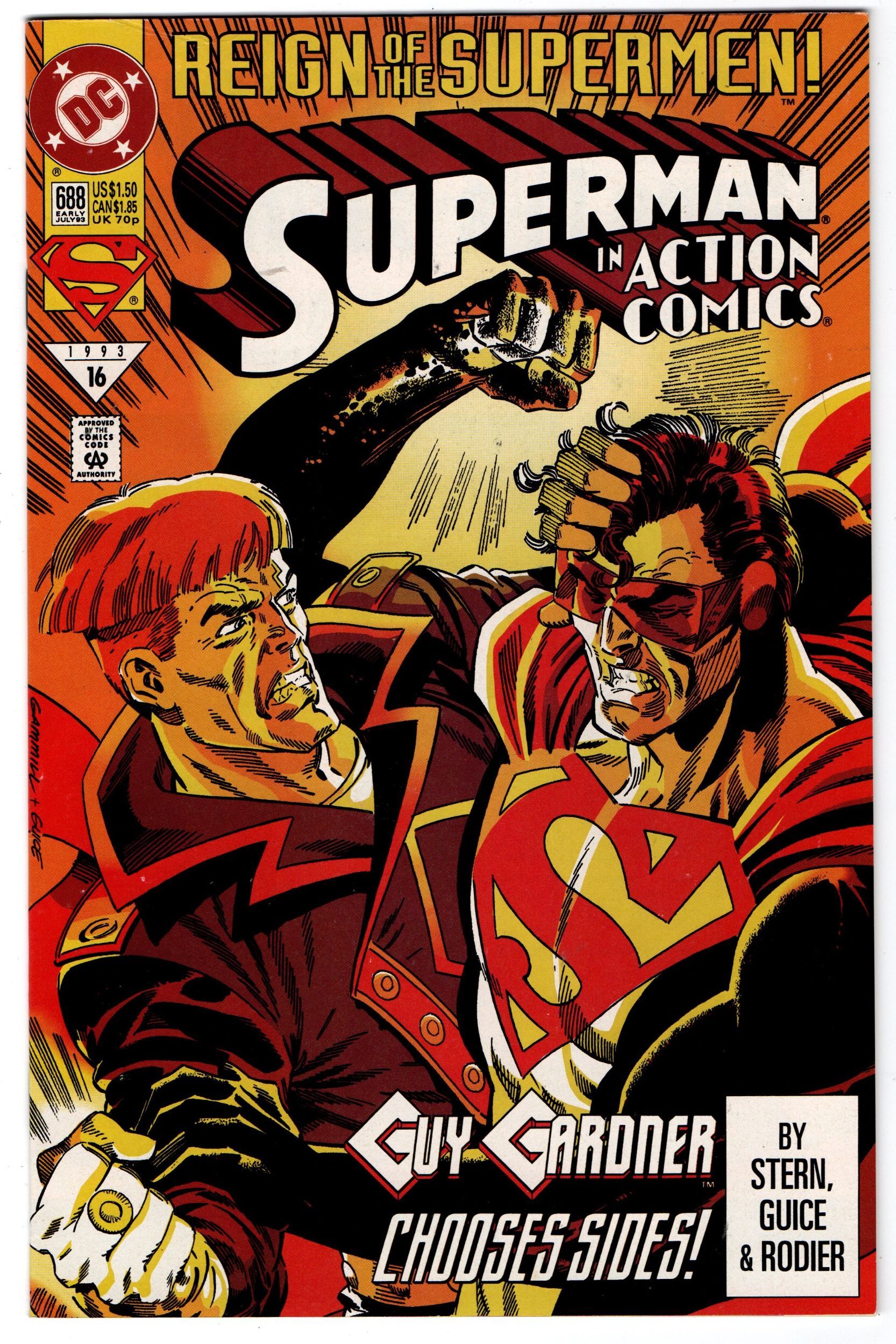 Action Comics #688 (1993) NM/M original owner Guy Gardner crossover ...