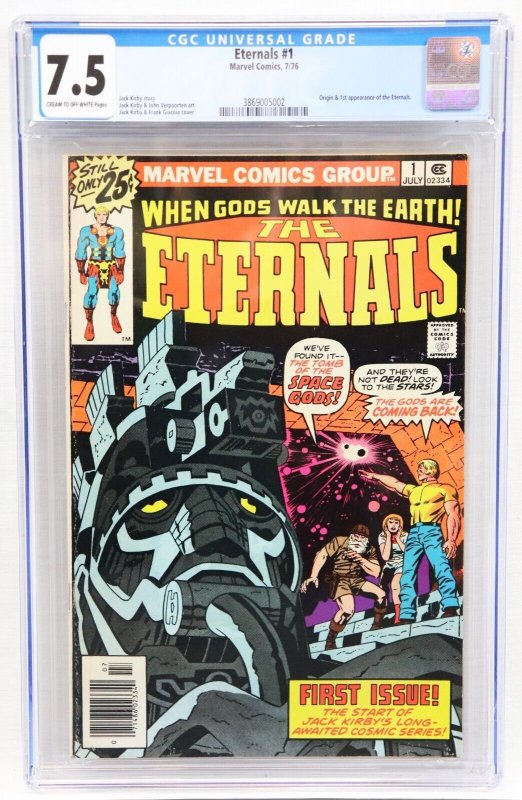 Eternals #1 CGC 7.5 Vintage 1976 Marvel Comics 1st Team Appearance ...