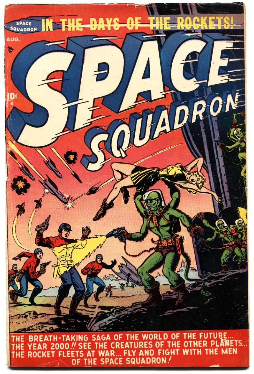 Space Squadron #2-1951-Alien Attack Cover-Jet Dixon-Atlas | Comic Books ...