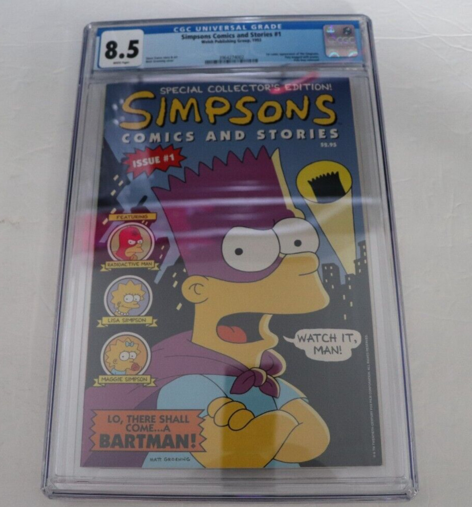Simpsons Comics and Stories #1 CGC 8.5 1993 Welsh Publishing | Comic ...