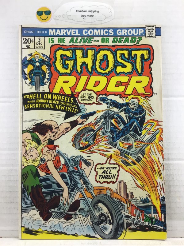 Ghost Rider #3 (1973) FN key -2nd full Son Satan : GR summon motorcycle ...
