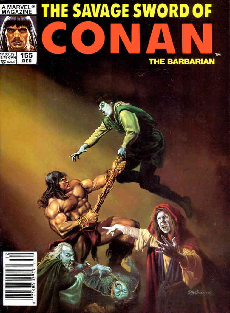 Savage Sword of Conan #155 (Newsstand) FN ; Marvel | Dorian Vallejo ...