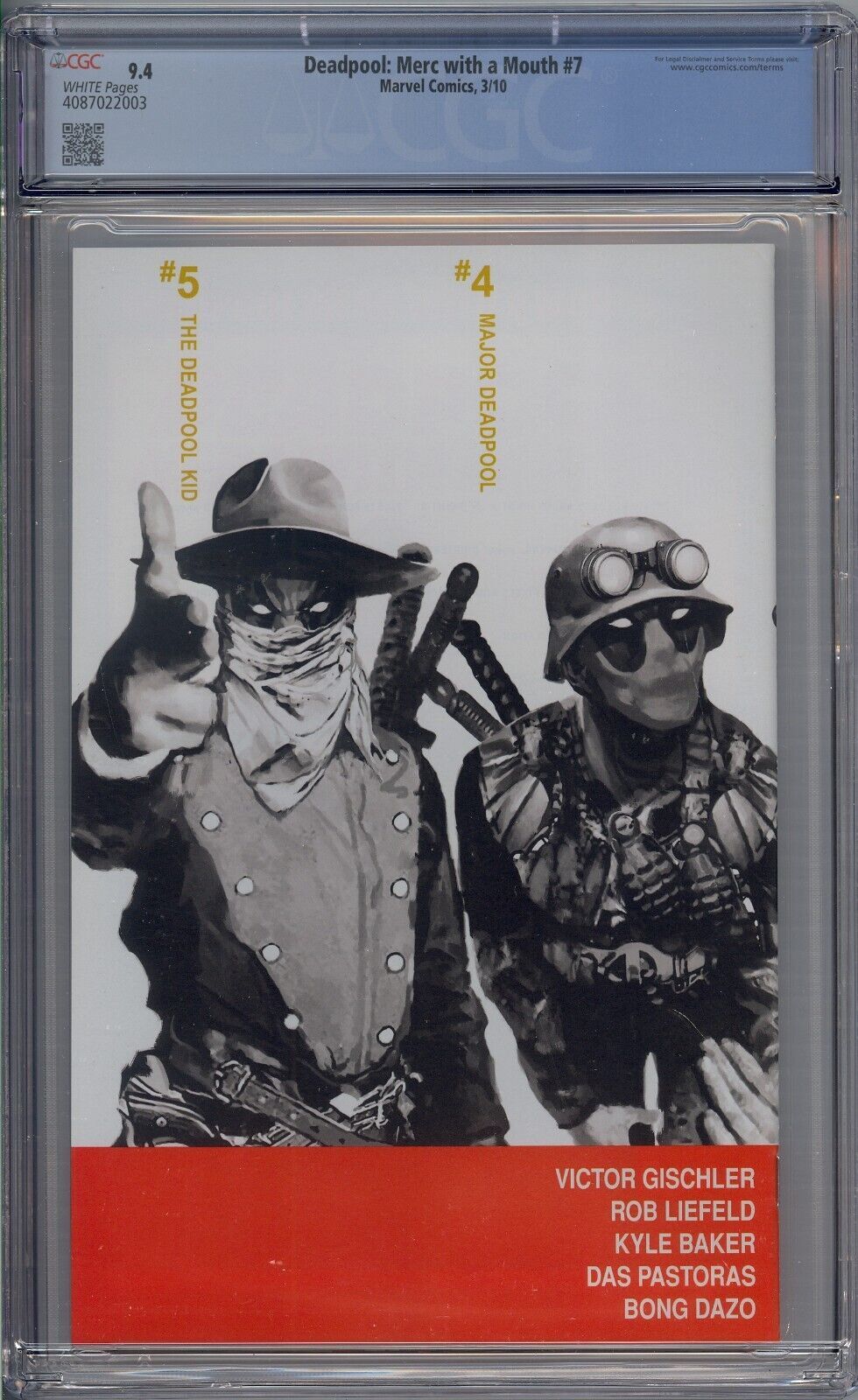 Deadpool: Merc With a Mouth #7 CGC 9.4 Lady Deadpool Deadpool KID Major ...