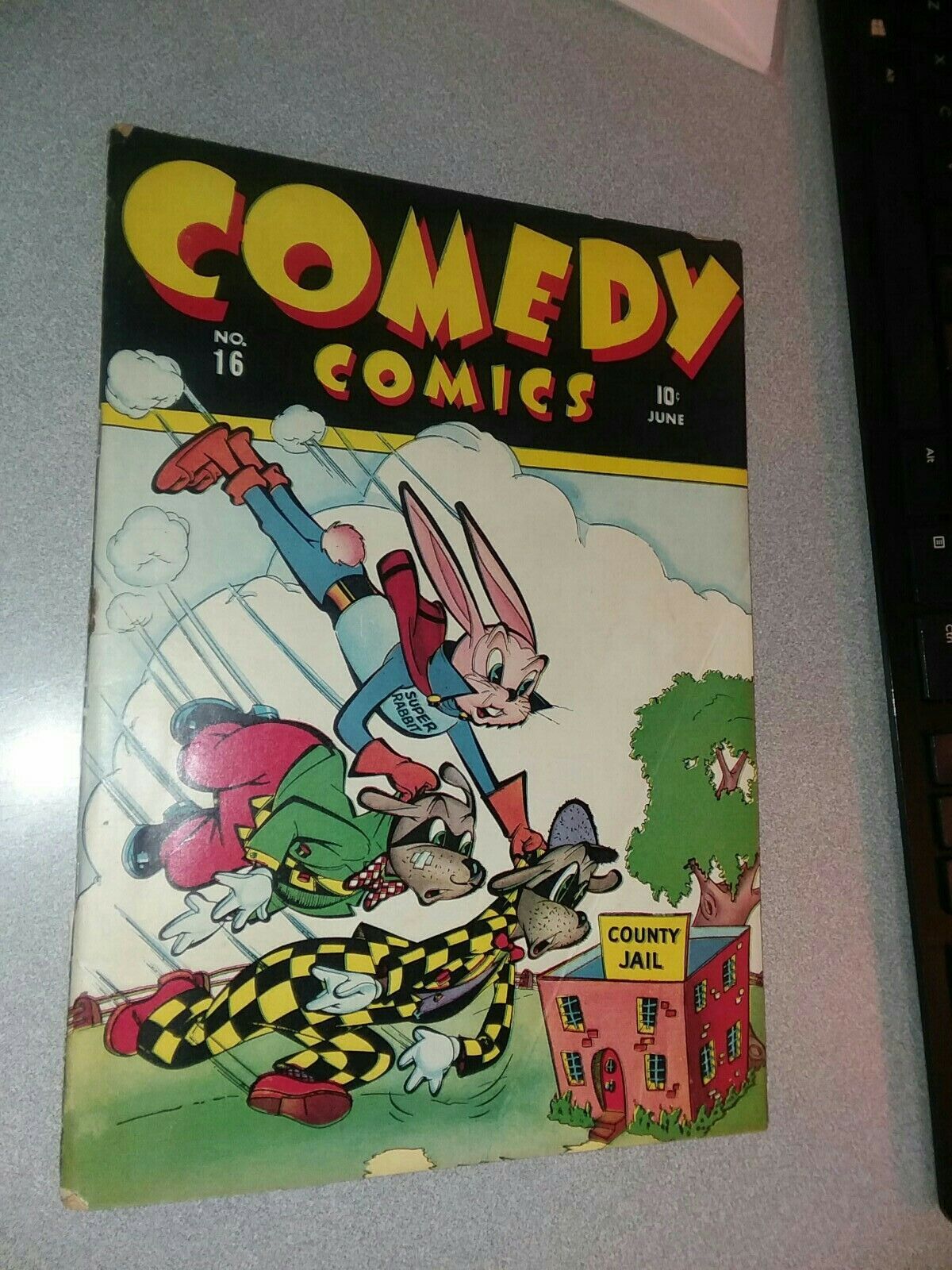 Comedy Comics 16 Timely Comics 1943 Golden Age funny animal super ...