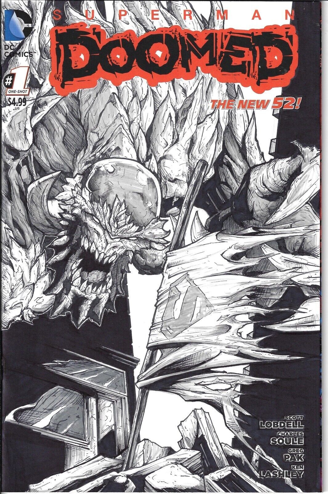 Superman Doomed Blank #1 New 52 Unknown Artist DC Comics 2014 EB254 ...