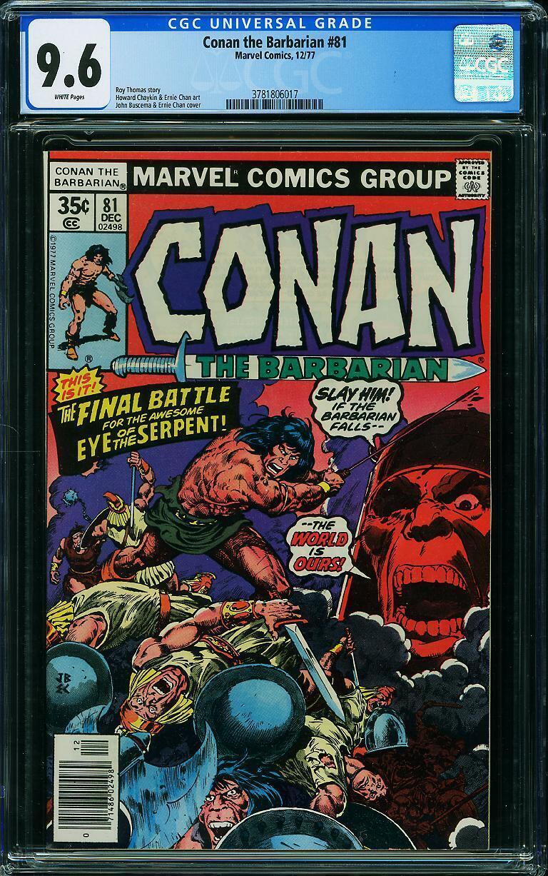 Conan the Barbarian #81 (Marvel, 1977) CGC 9.6 | Comic Books - Bronze ...