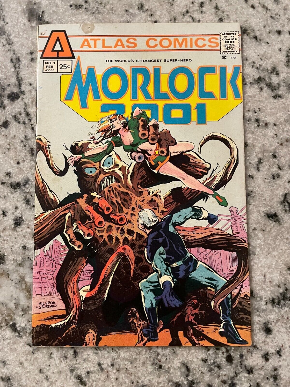 Morlock 2001 # 1 FN/VF Atlas Comic Book Milgrom & Giordano Cover Art ...