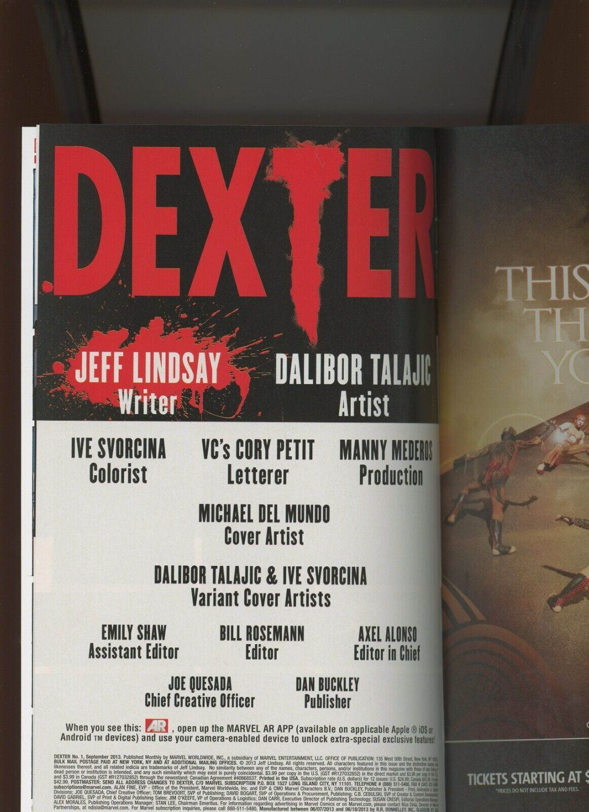 (2013) Dexter #1: Key! Five-Issue Limited Series (Based on TV Series ...