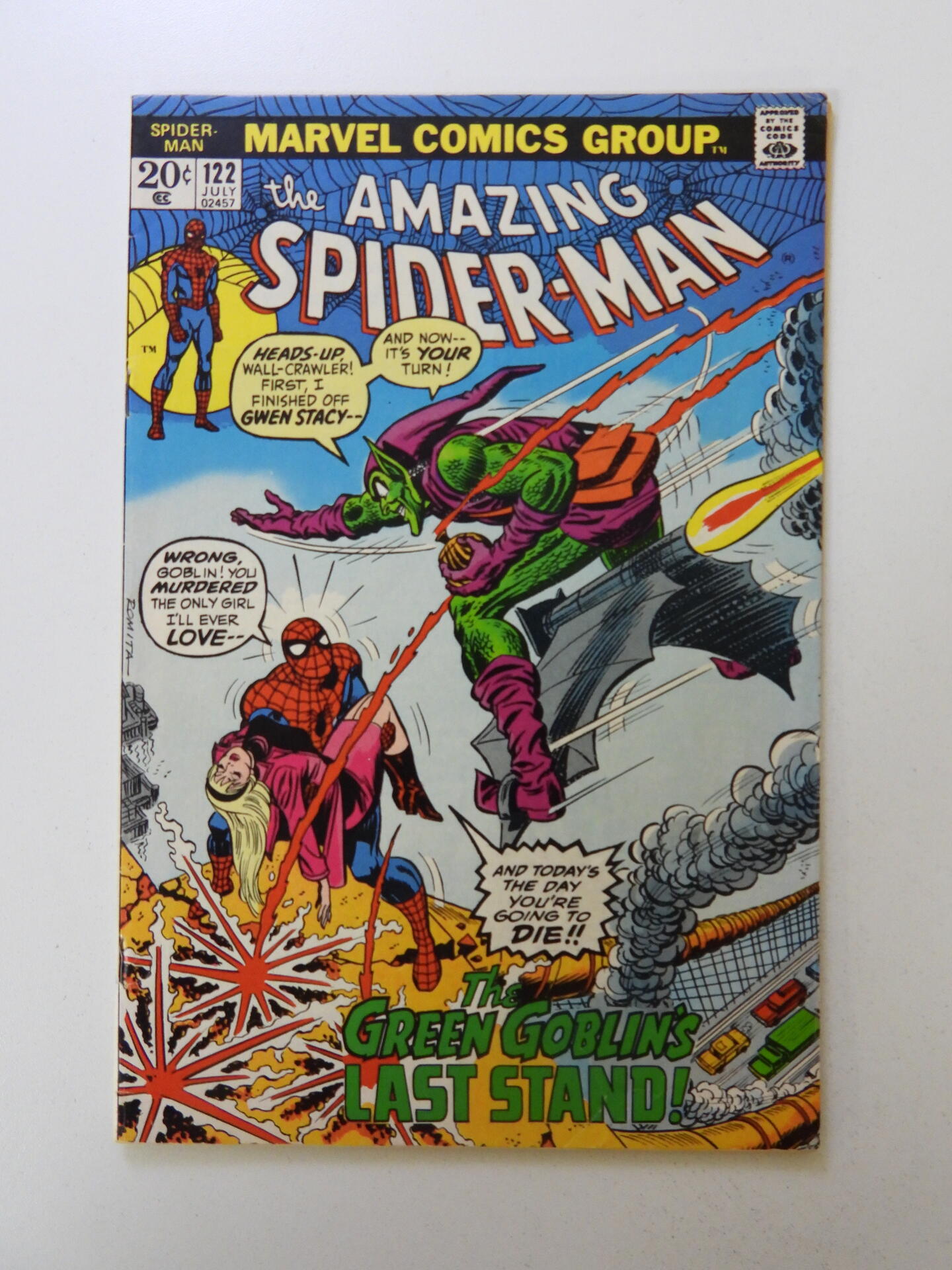 The Amazing Spider-Man #122 (1973) Death of Green Goblin FN/VF ...