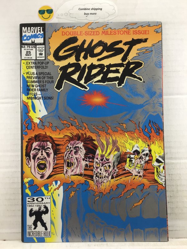 Ghost Rider #25 (1992) nm with pull out center fold | Comic Books ...