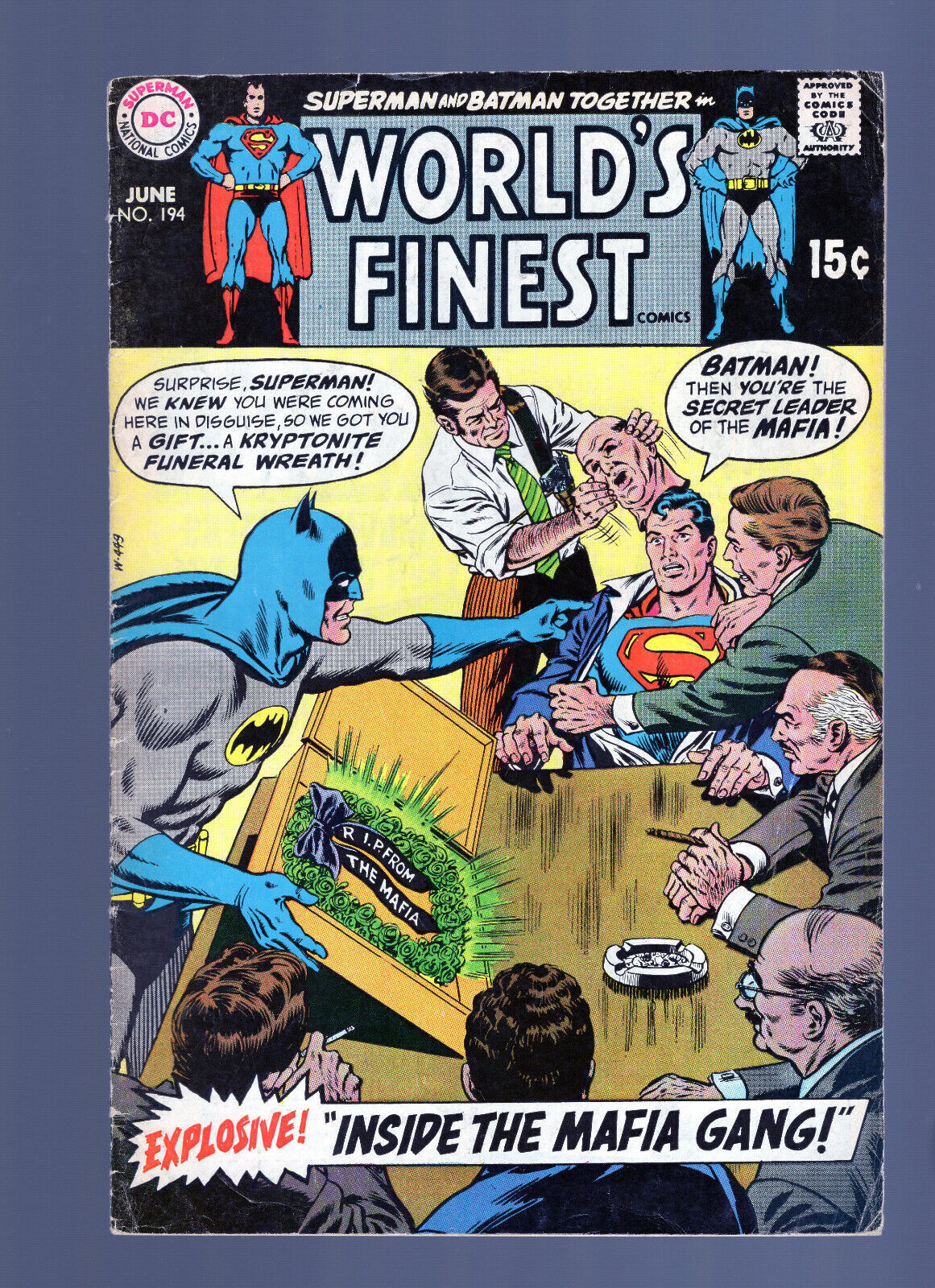 World's Finest Comics #194 - "Inside The Mafia Gang"! Curt Swan Art. (3 ...
