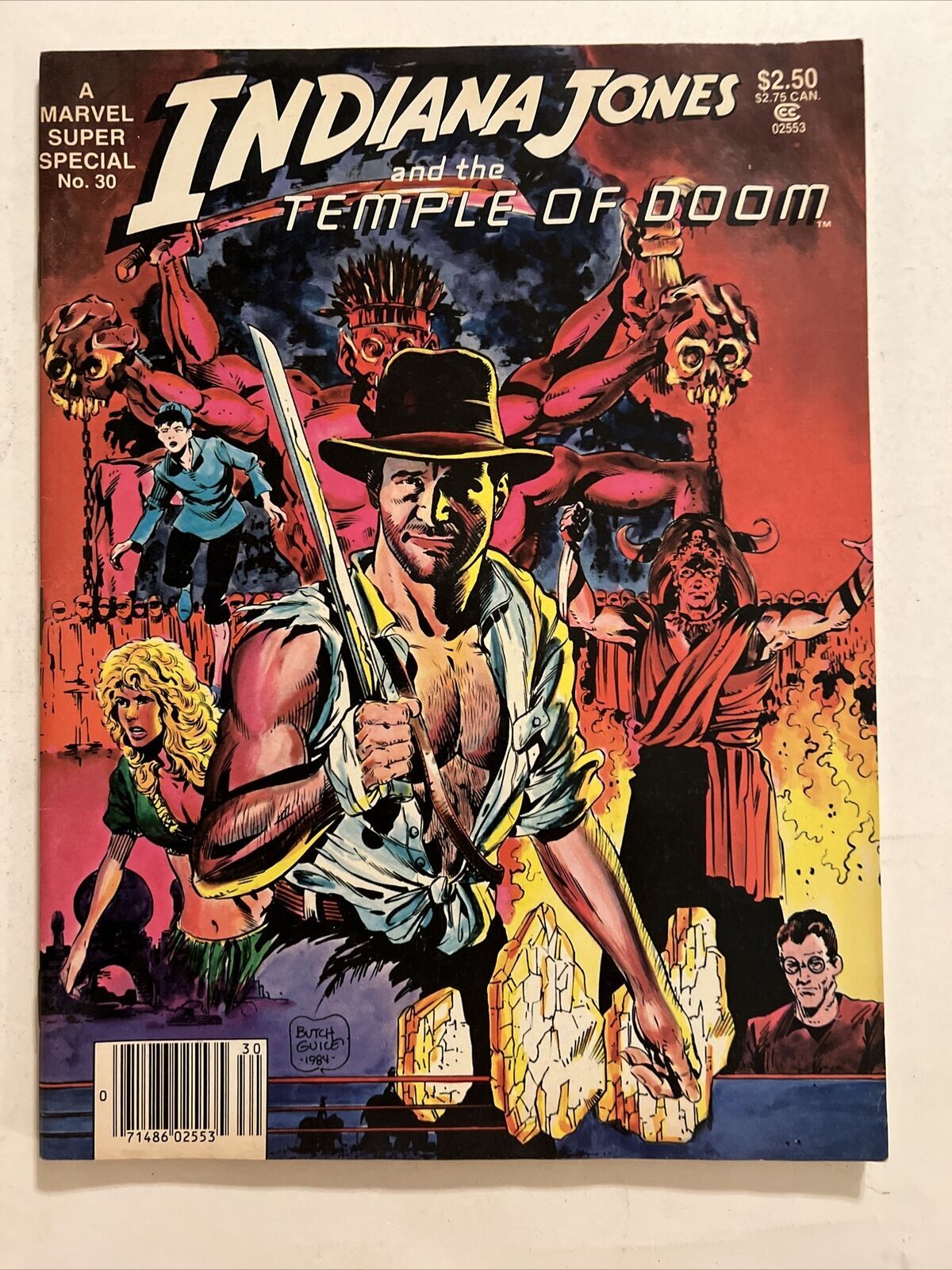 1984 Indiana Jones & Temple Doom Marvel Super Special 30 Comic ...