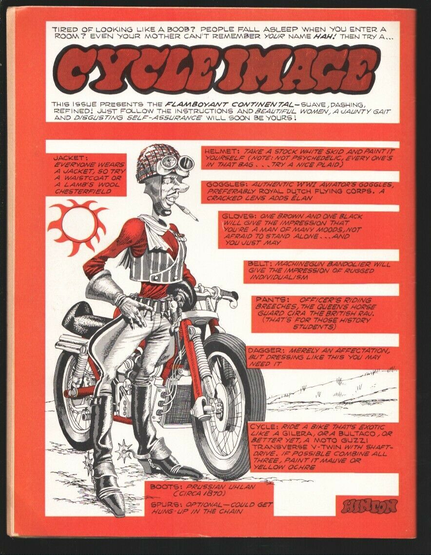 Cycletoons #1 1968-Petersen-First issue-Motorcycle comics-Choppers-race ...