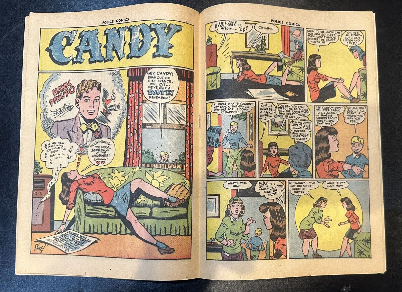 (1945) Police Comics #38 Rare Golden Age Plastic Man! Human Bomb! Candy ...