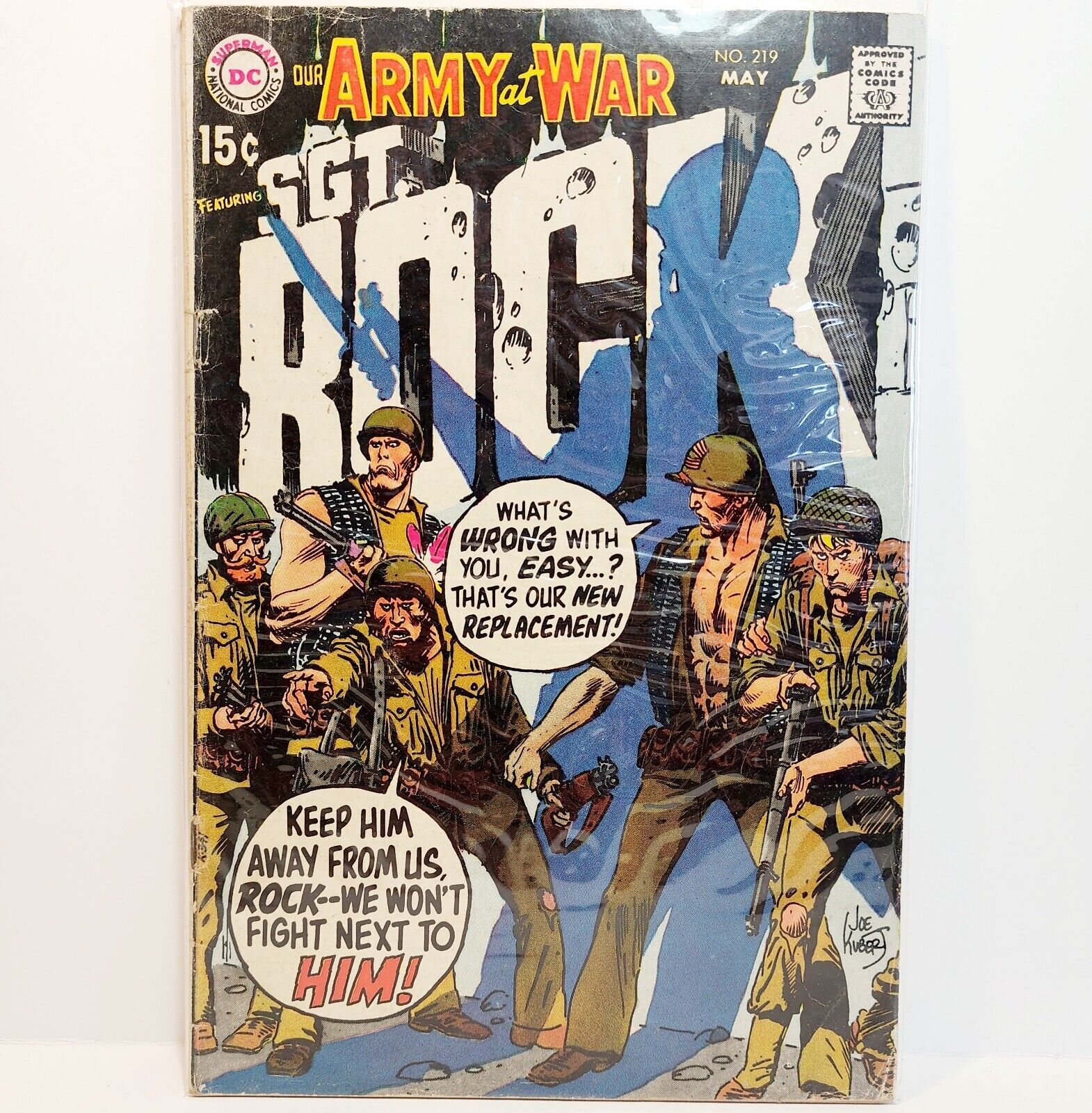 1970 DC Comics SGT Rock #219 Comic Book Vintage Our Army At War | Comic ...