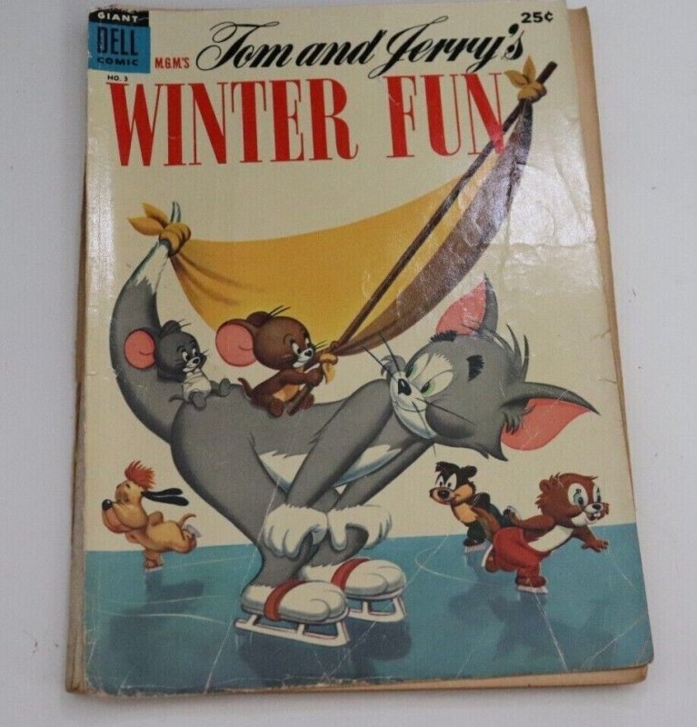 Tom and Jerrys Winter Fun #3 Dell Giant Droopy Barney Bear | Comic ...