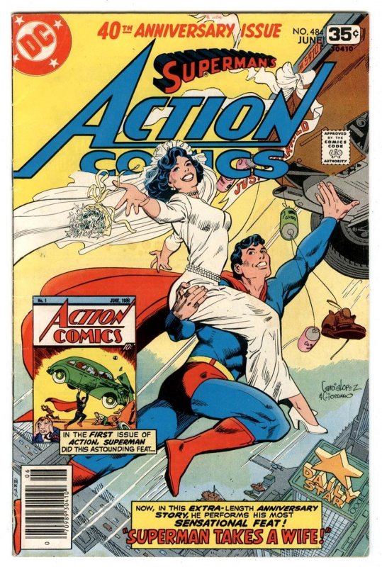 Action Comics #484 1978 Superman 40th Anniversary Action Comics #1 ...