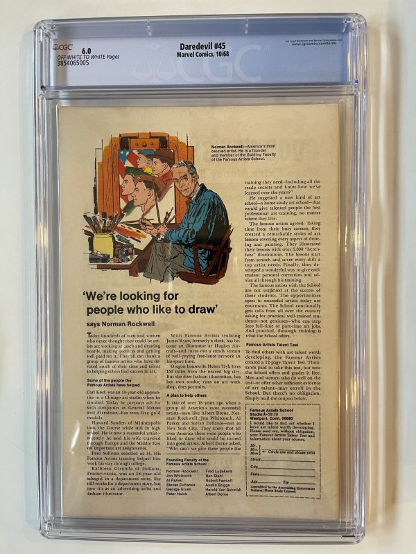 Daredevil #45 CGC 6.0 -- 1968 -- Jester. Statue of Liberty photo ...