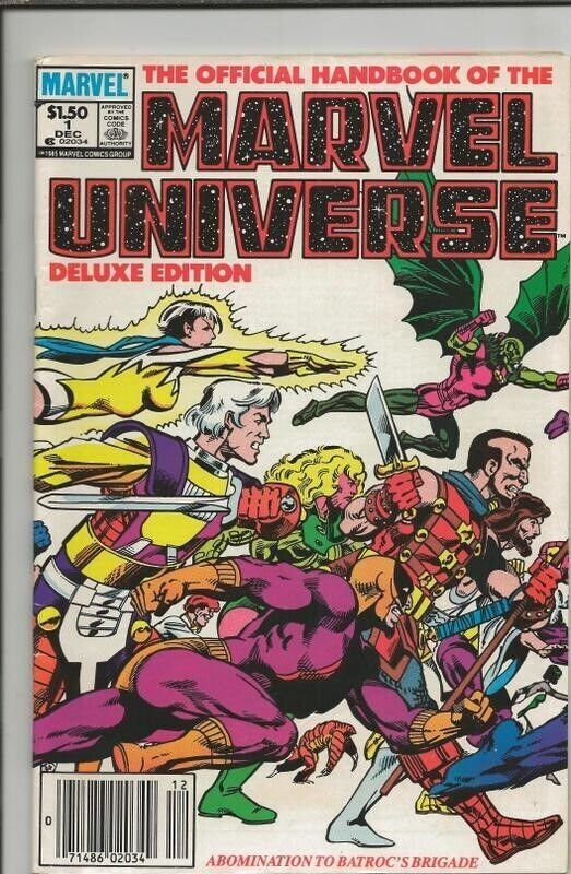 Official Handbook of the Marvel Universe Deluxe Edition #1 1985 Marvel ...