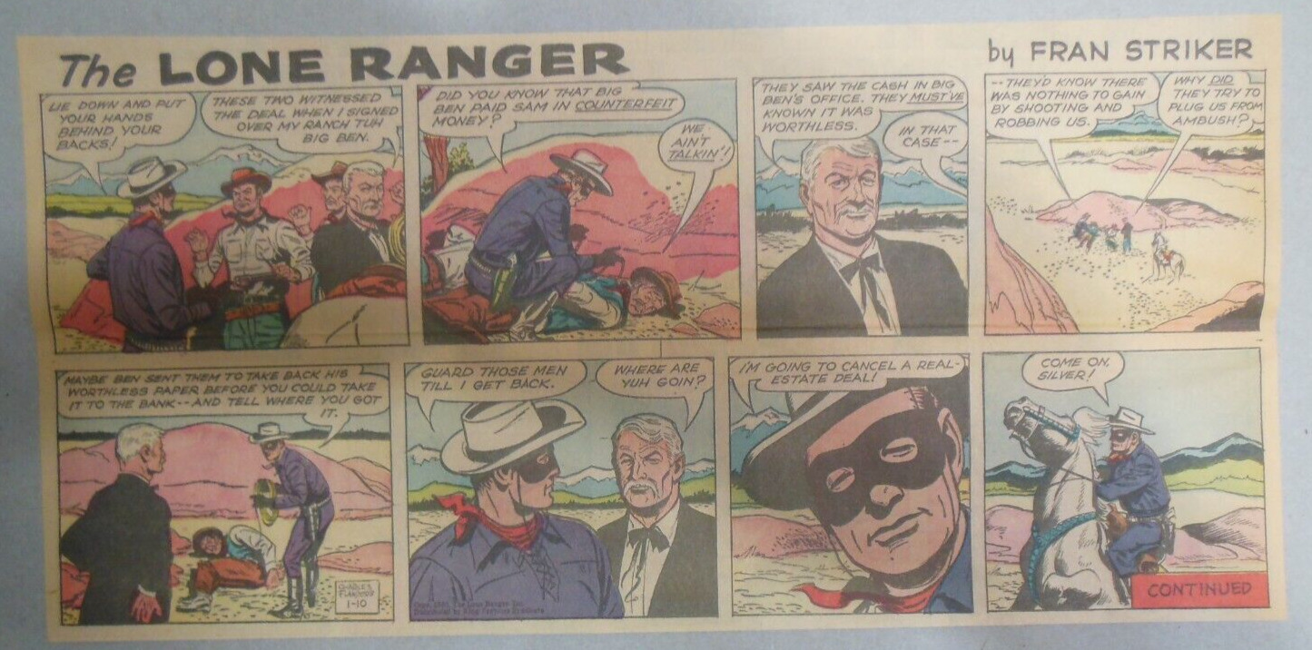(48) Lone Ranger Sunday by Fran Striker & Charles Flanders 1960 Size: 7 ...