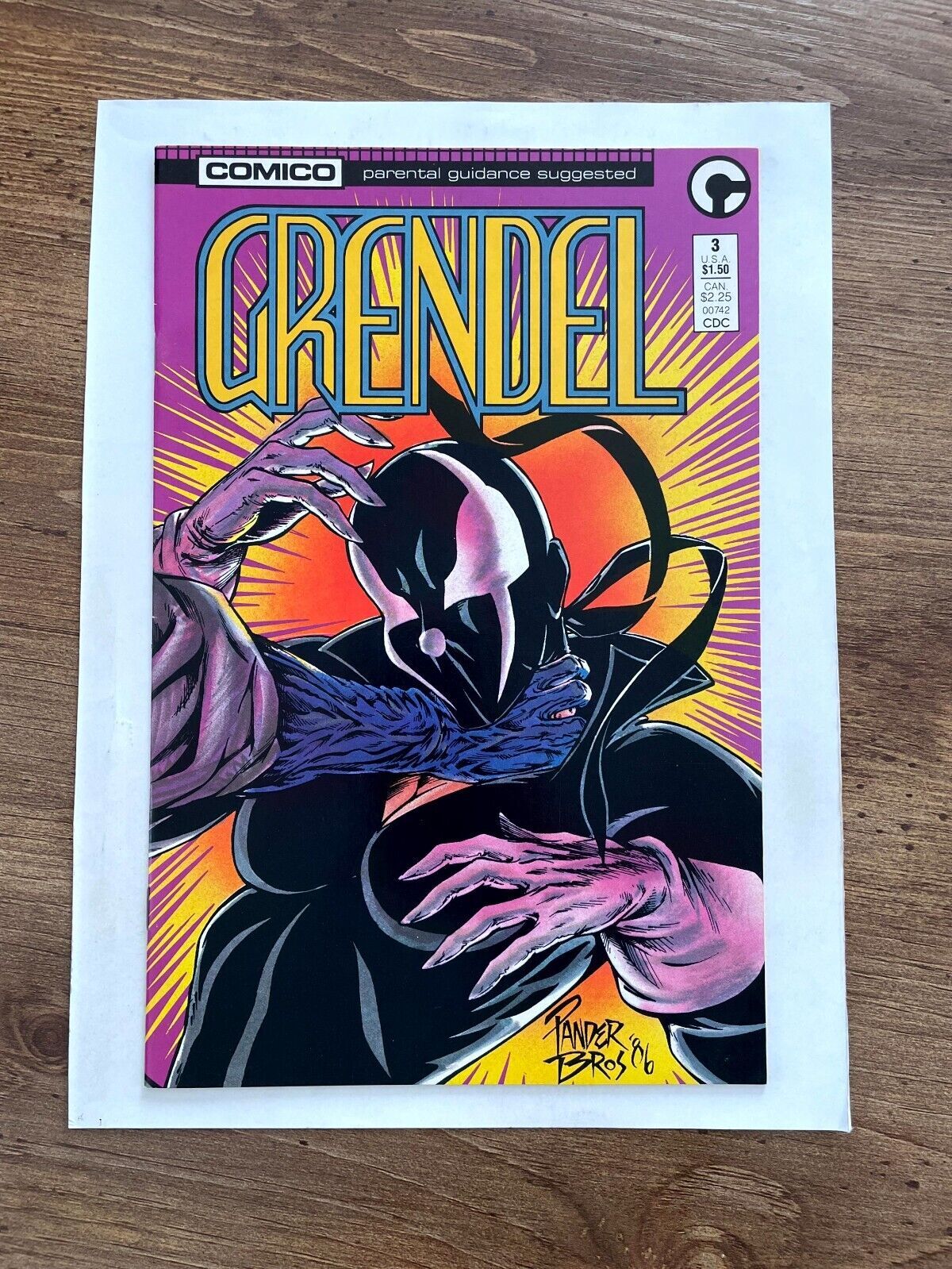 Grendel # 3 NM 1st Print Comico Comic Book Matt Wagner Pander Brothers ...