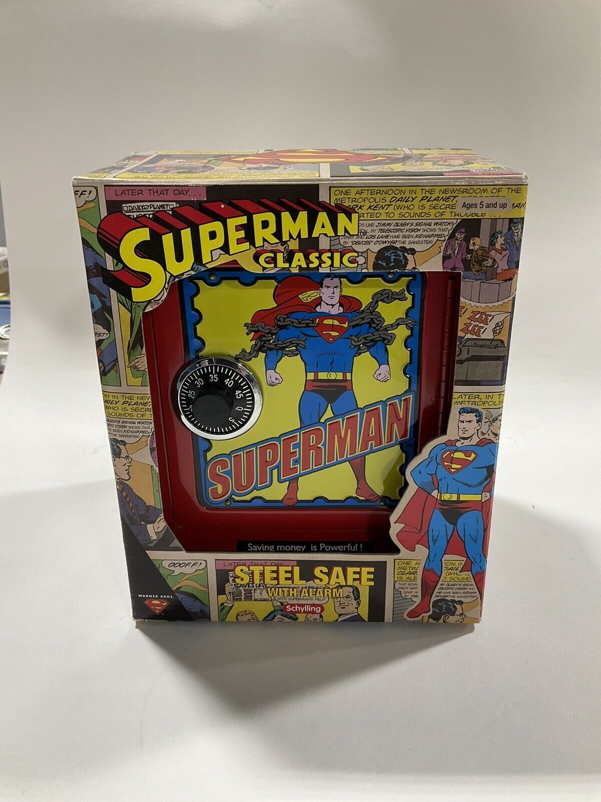 Superman Classic Steel Safe with Alarm in box NIB DC Comics Schylling ...