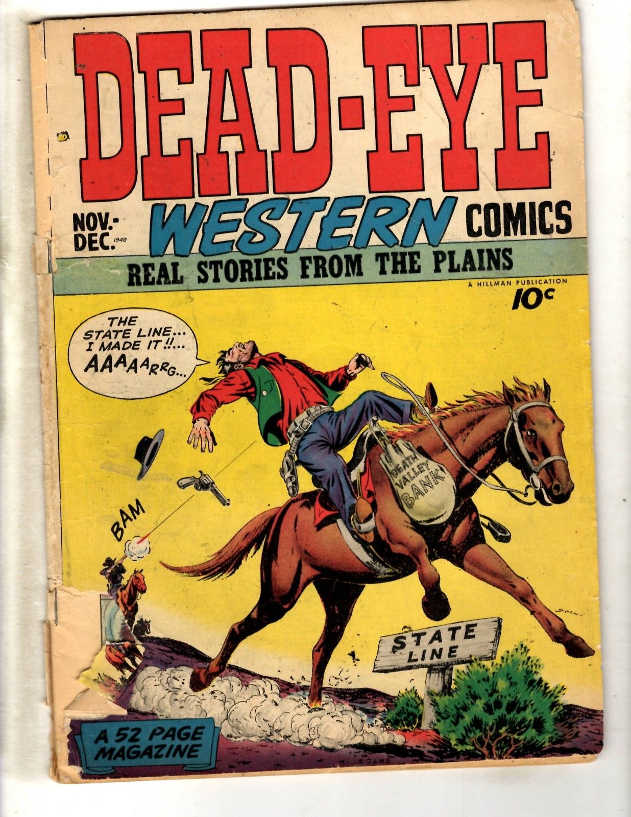 Dead-Eye Western Comics # 1 GD- 1948 Hillman Golden Age Comic Book ...