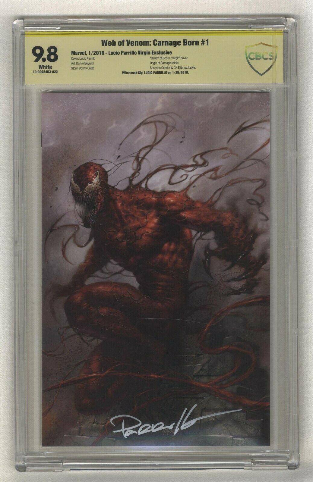 Web of Venom Carnage Born #1 - CBCS 9.8 - Lucio Parrillo Signature ...