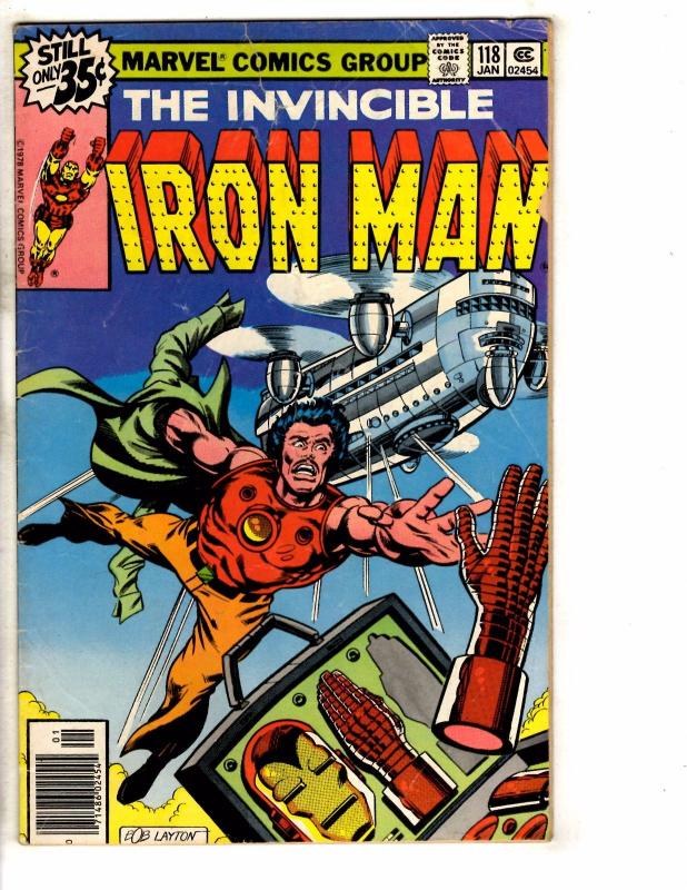 10 Iron Man Marvel Comic Books # 118 169 171 172 173 174 175 177 179 ...